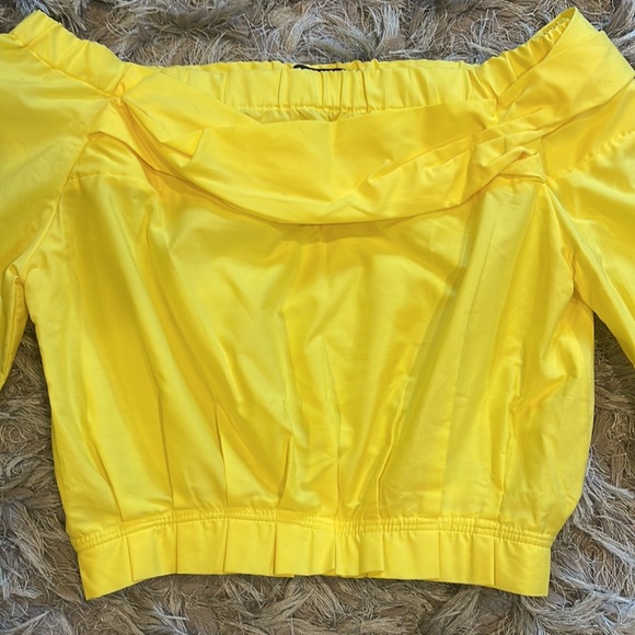 Zara | Tops | Nwot Zara Yellow Off Shoulder Top | Poshmark